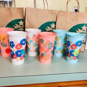 Starbucks | Other | Starbucks Reusable Spring 220 Hot Cups 6 Pack ...